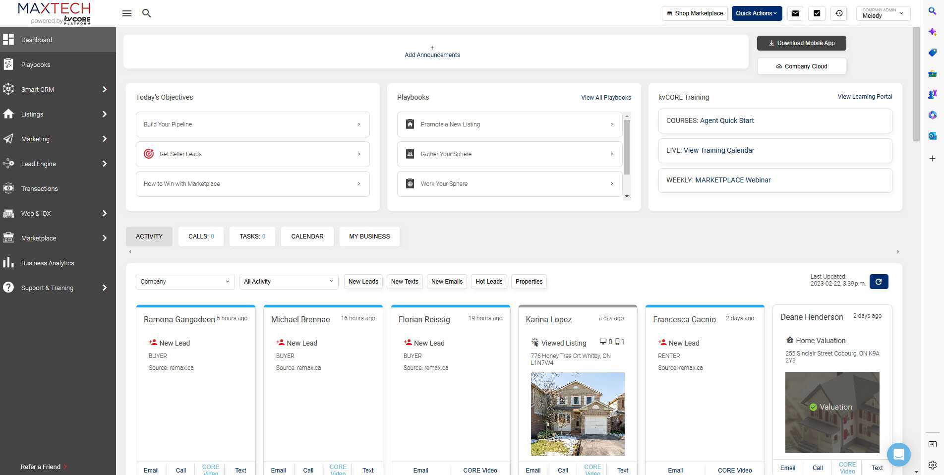 Train the Trainer: KVCORE Newsletter