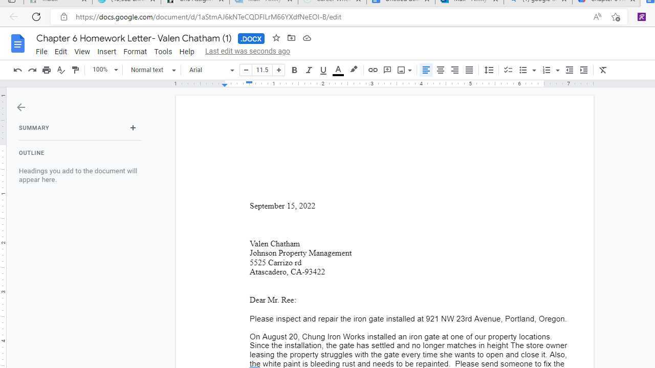 valen google docs ltr format
