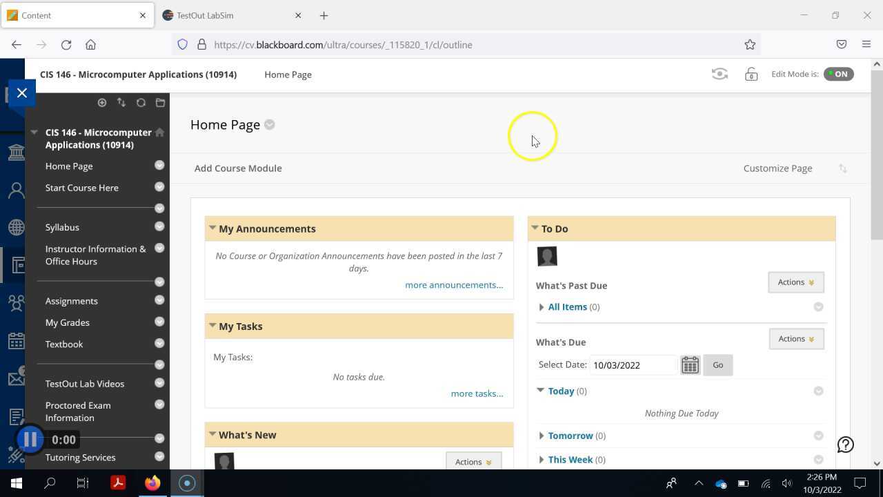 CIS146 - Getting Started