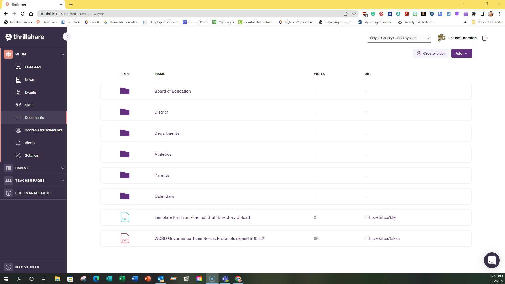 Thrillshare uploading a file in documents
