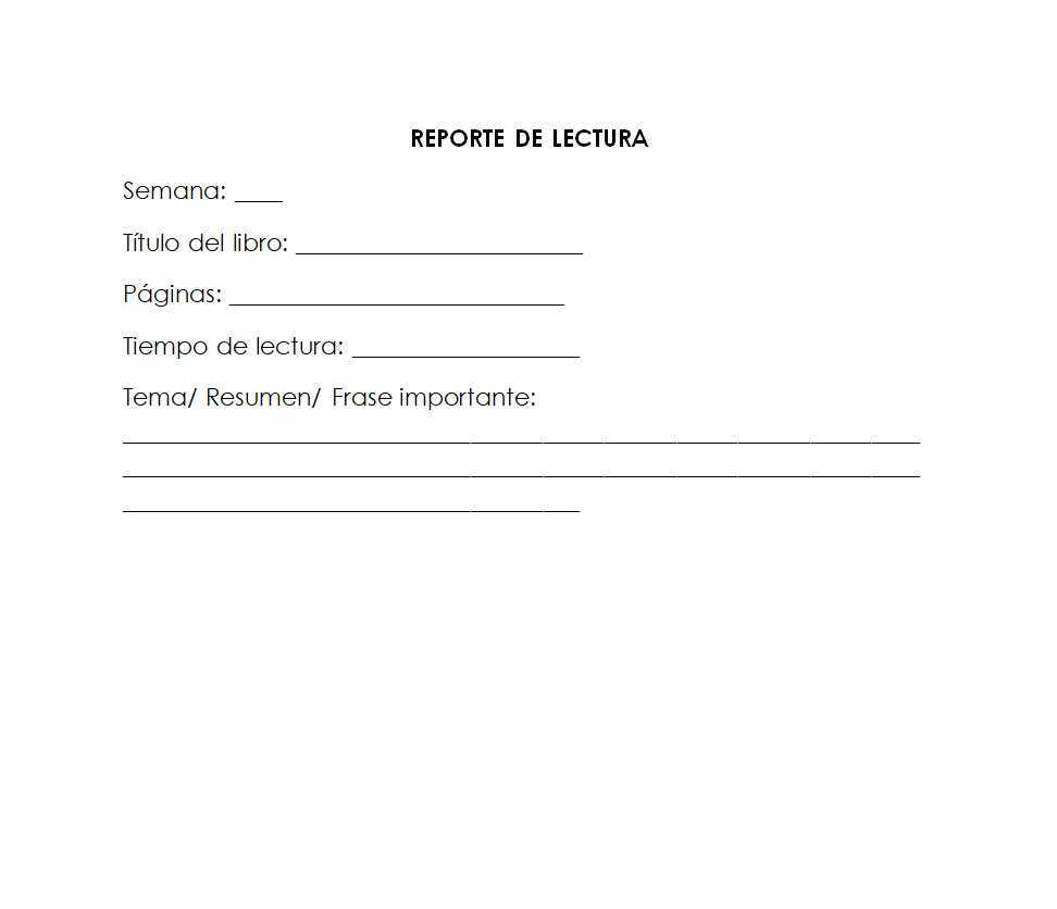 Cómo hacer mi reporte de lectura cada semana