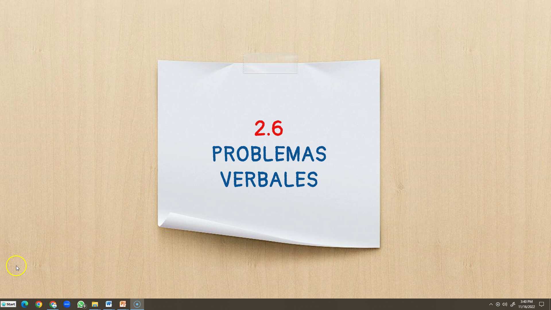 2.6 Problemas Verbales
