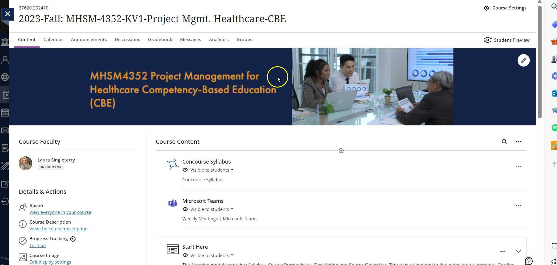 MHSM 4352 Week 1 Fall Microlecture