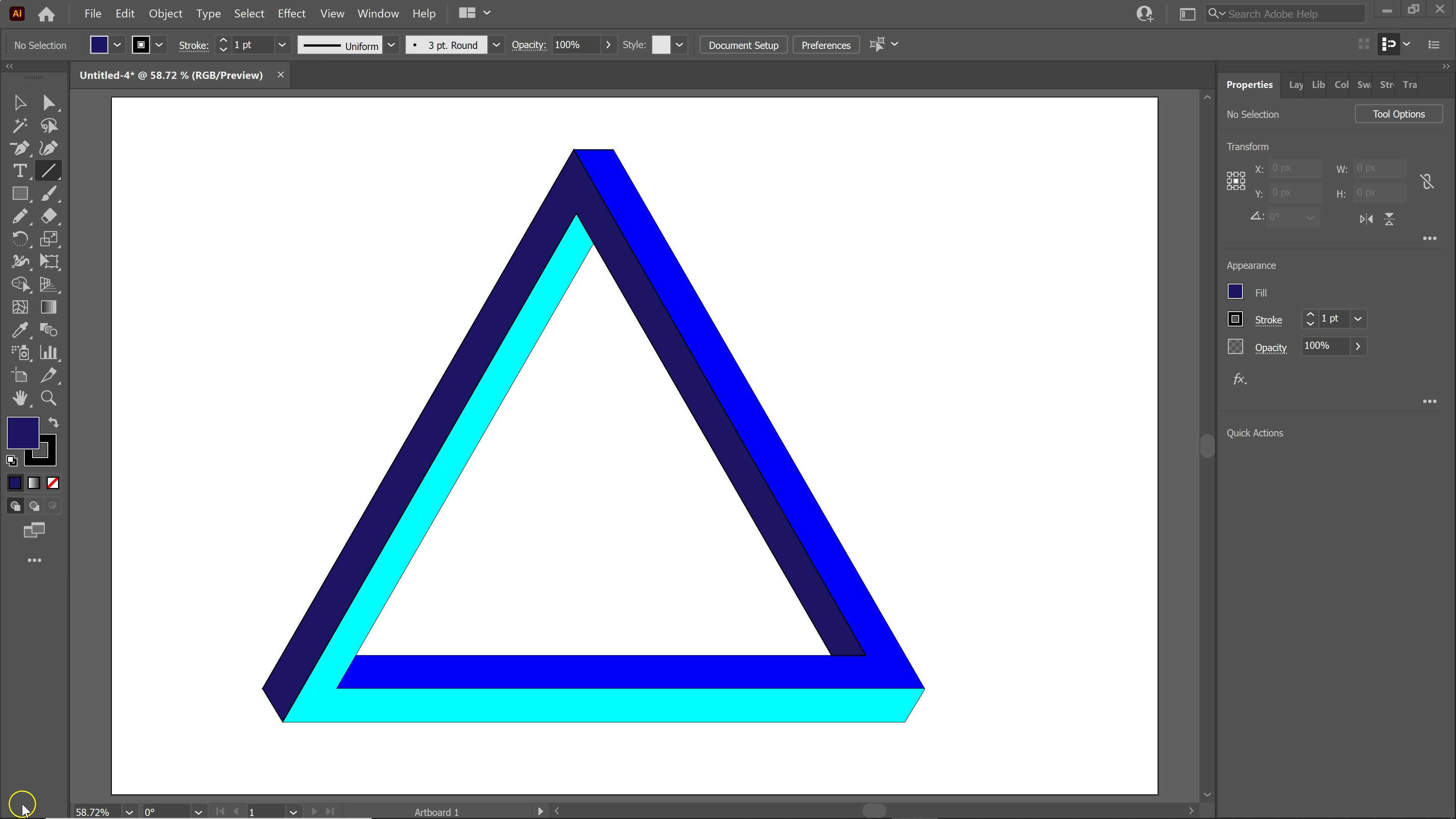 Illustrator: Triangle Illusion & Width Tool tutorial