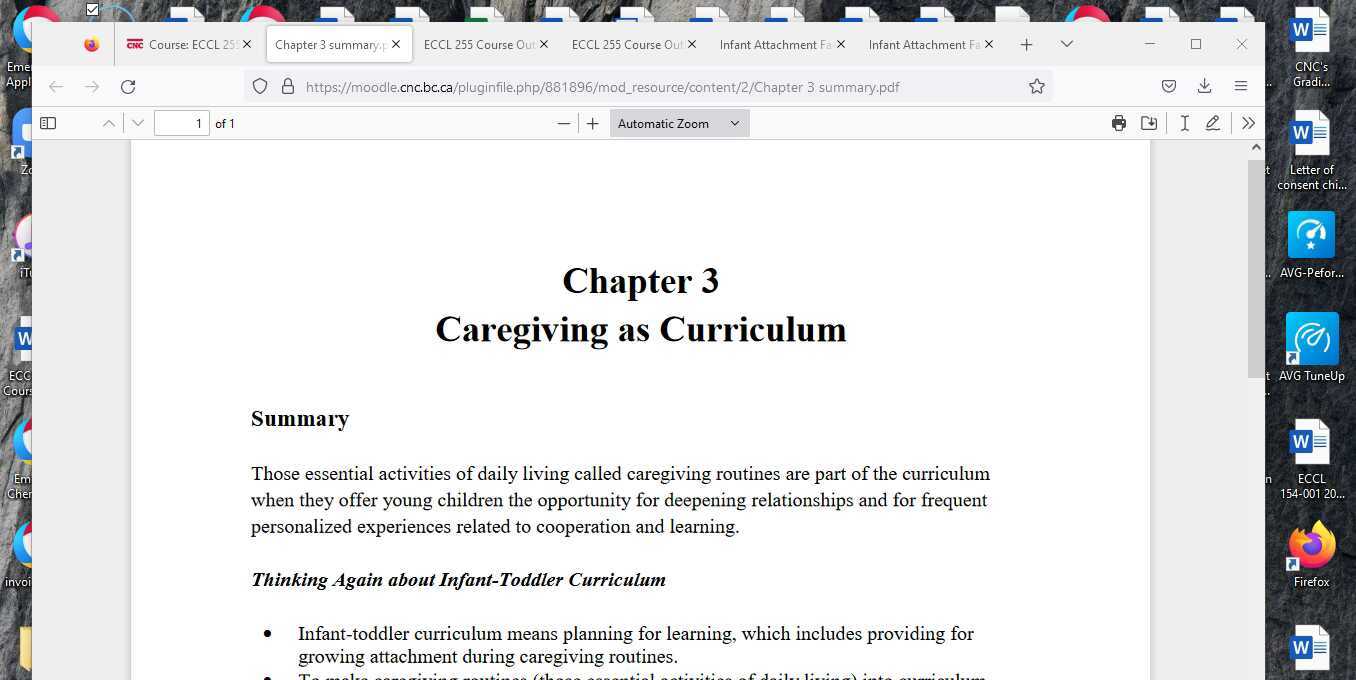Chapter Three: Key points highlighted