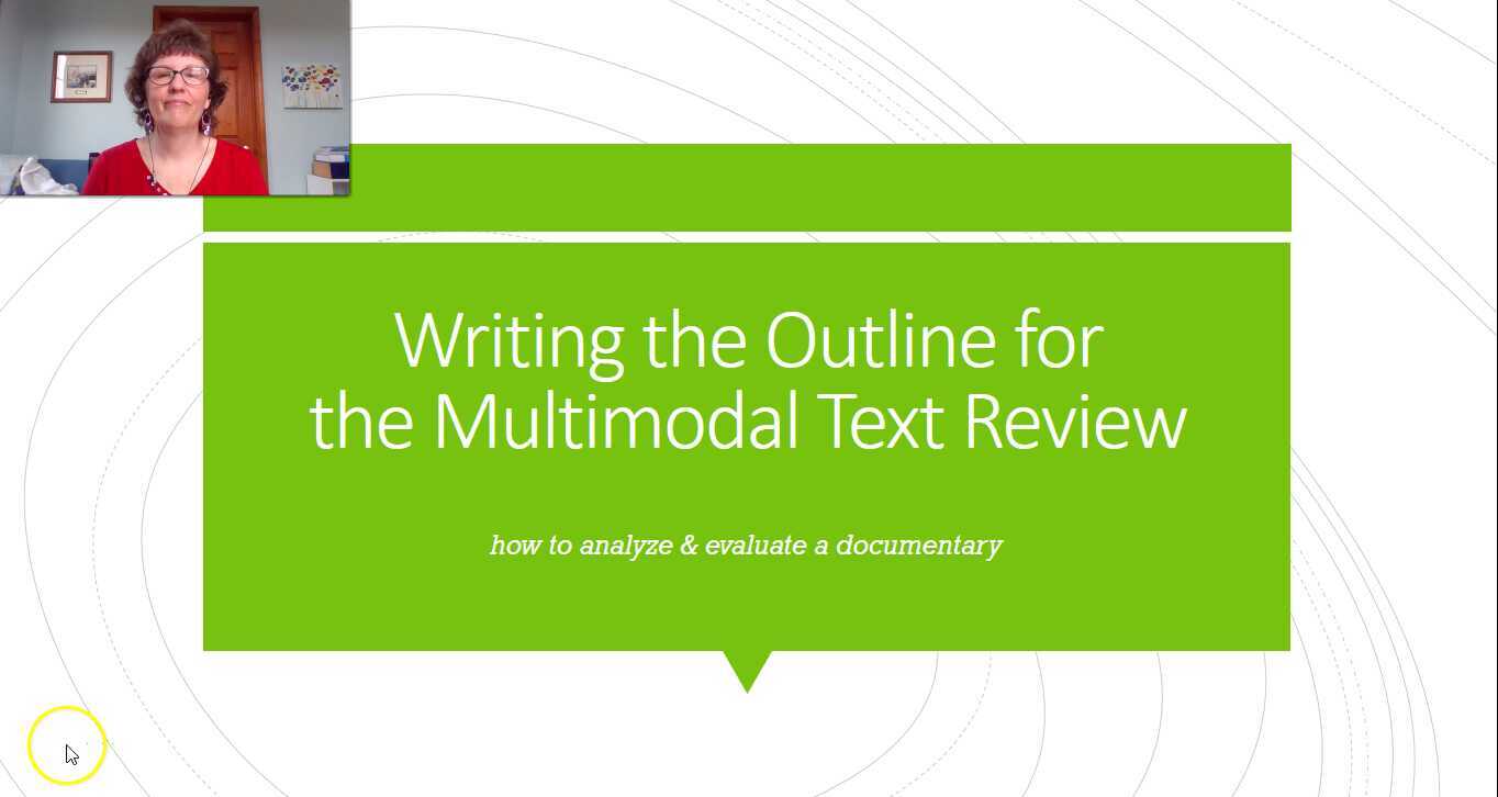 Writing the Thesis & Outline for the Multimodal Text Review