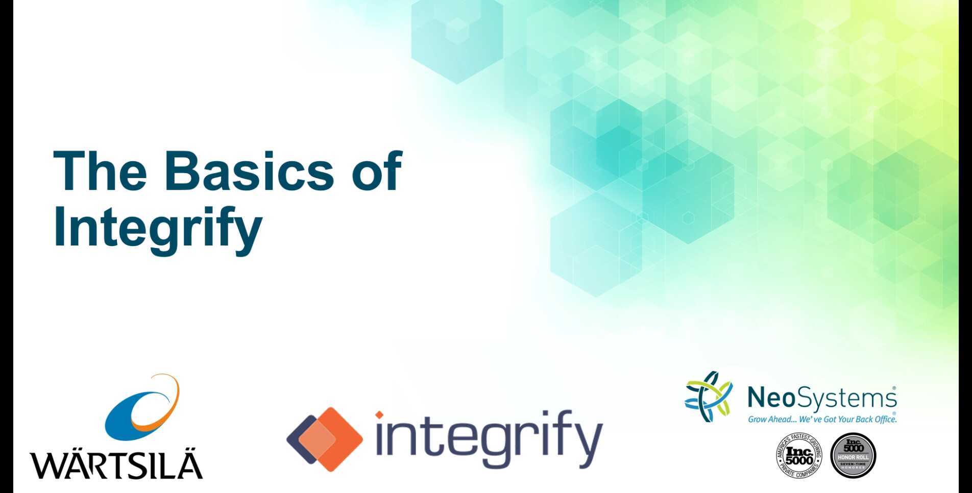 Wartsila The Basics of Integrify