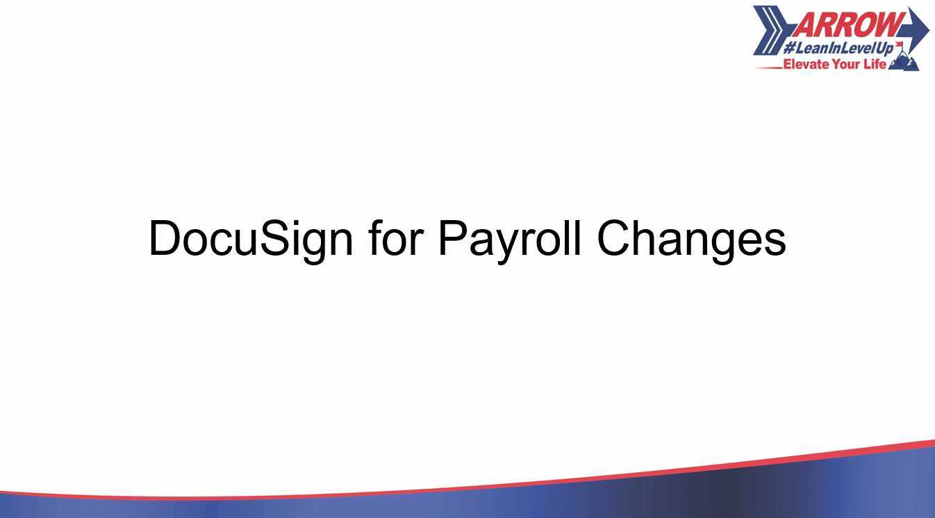 DocuSign for Payroll Changes