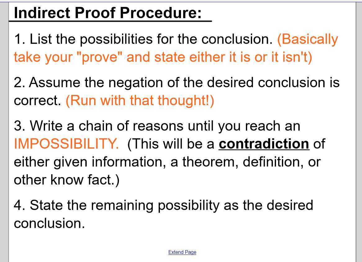 5-1 Indirect Proofs