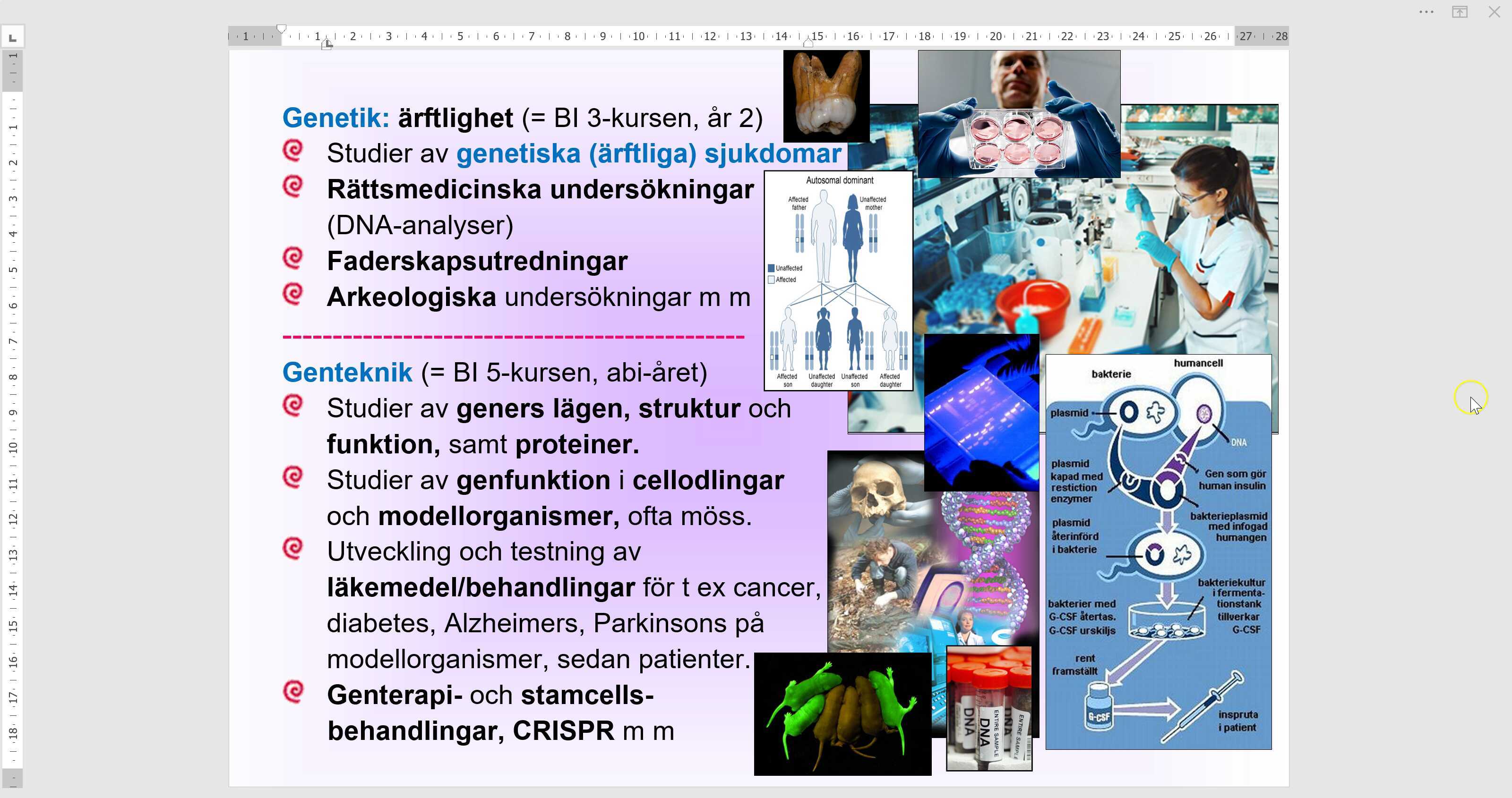 Introduktion till biologi, del 2. Lotta Järnström