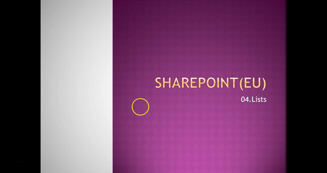 Theory - Introduction to SharePoint Lists