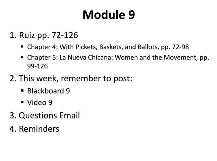 Module 9 Lecture