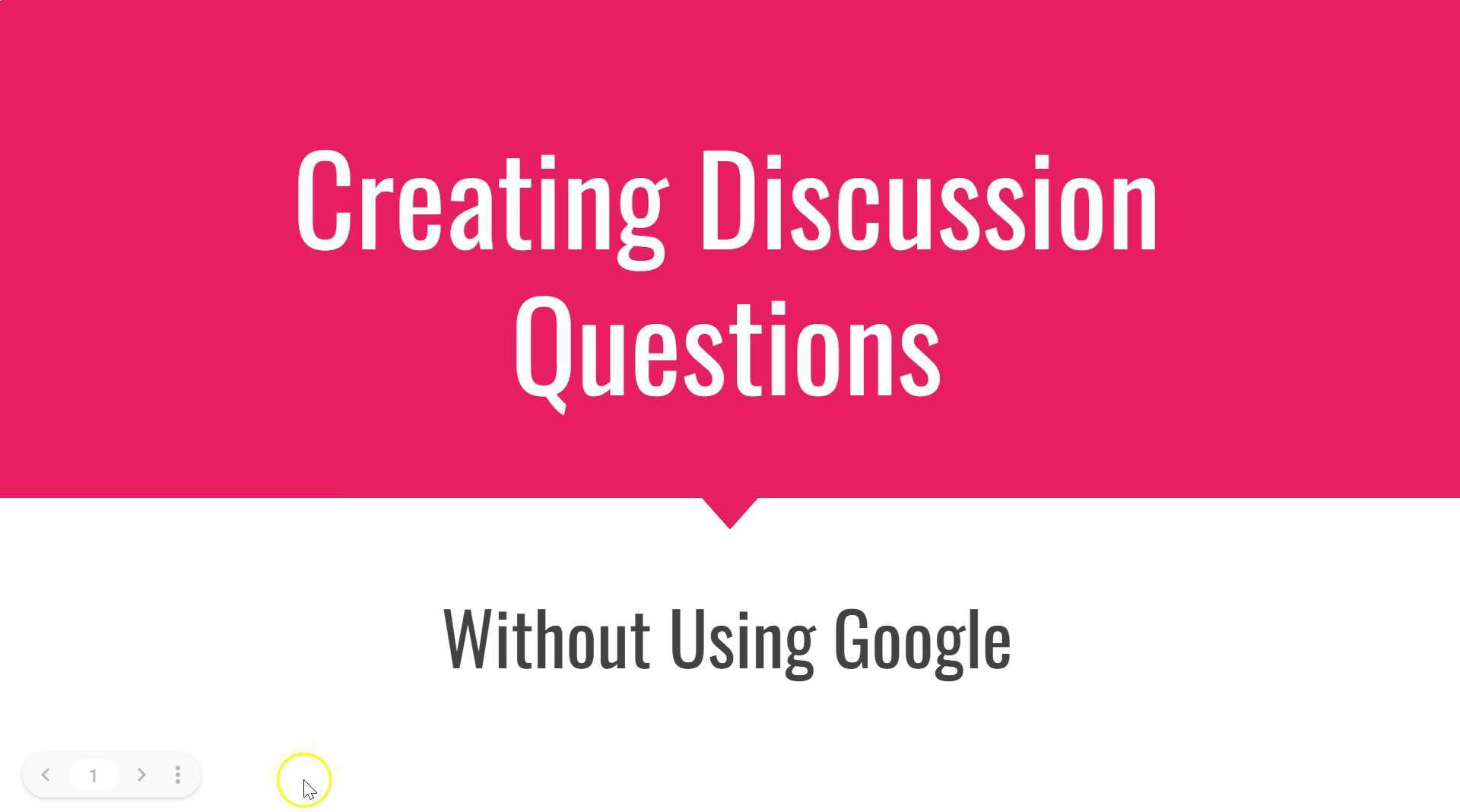 Creating Discussion Questions