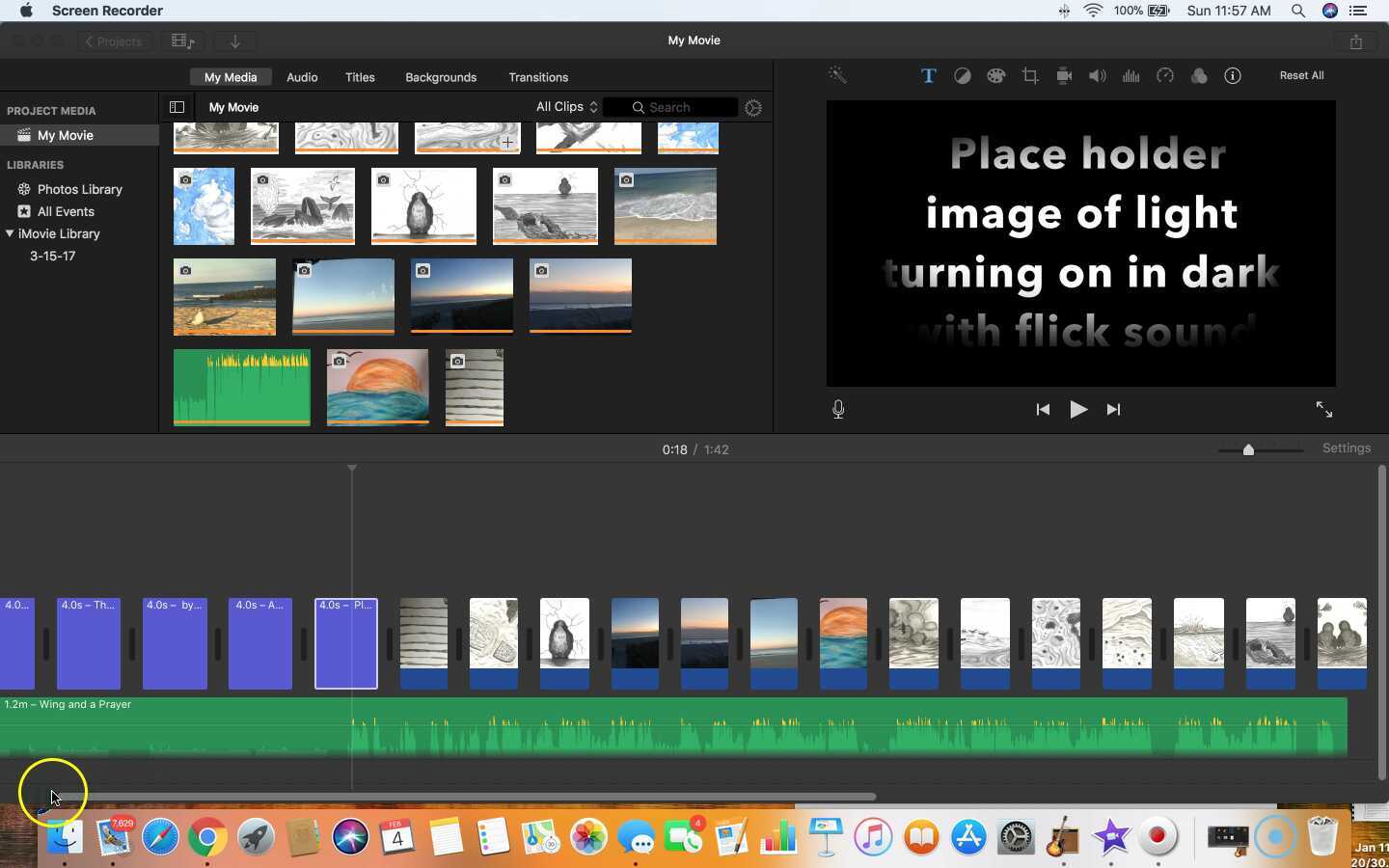 iMovie Importing Media Wing