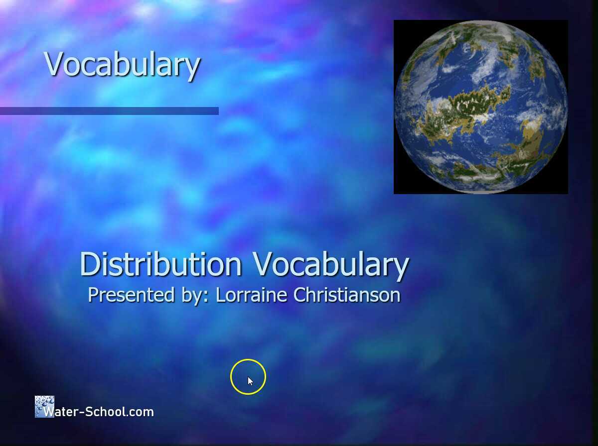 Distribution Vocabulary #1