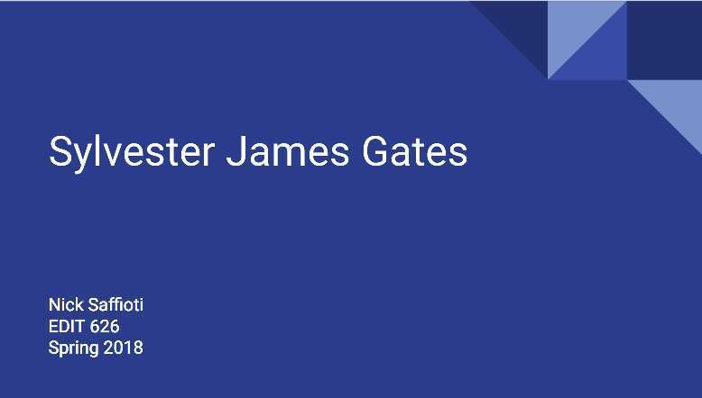 TIME STEM Nominee: Sylvester James Gates