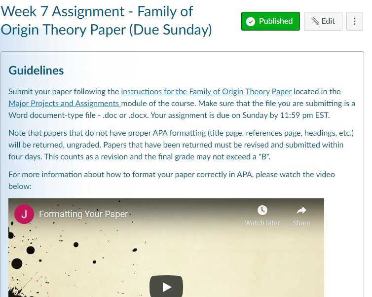 Family of Origin Theory Paper