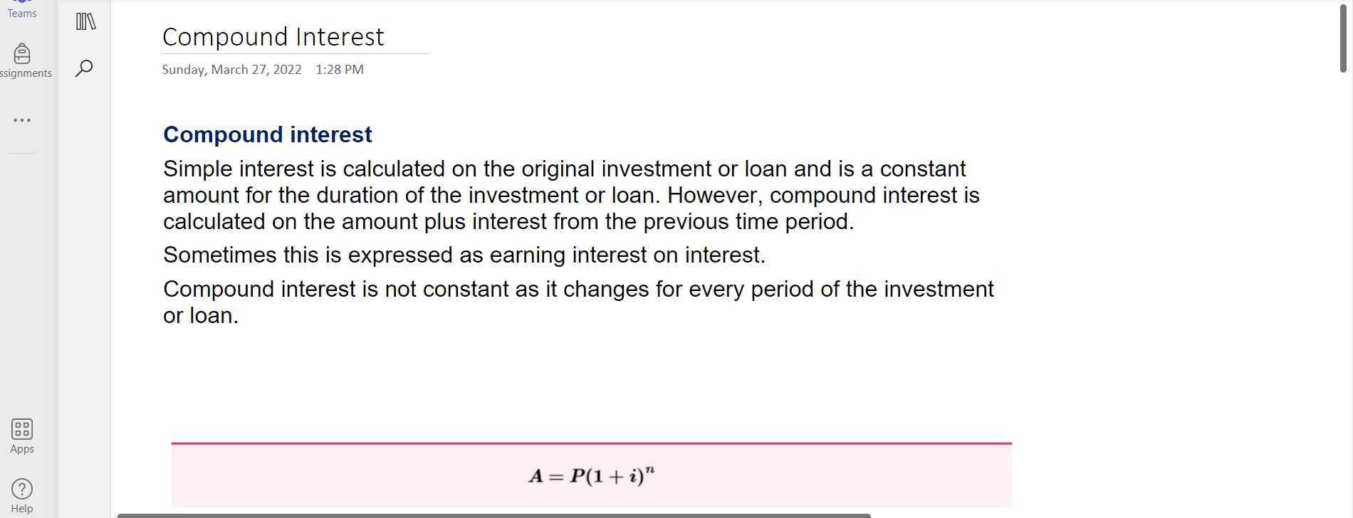 Compund Interest Formula