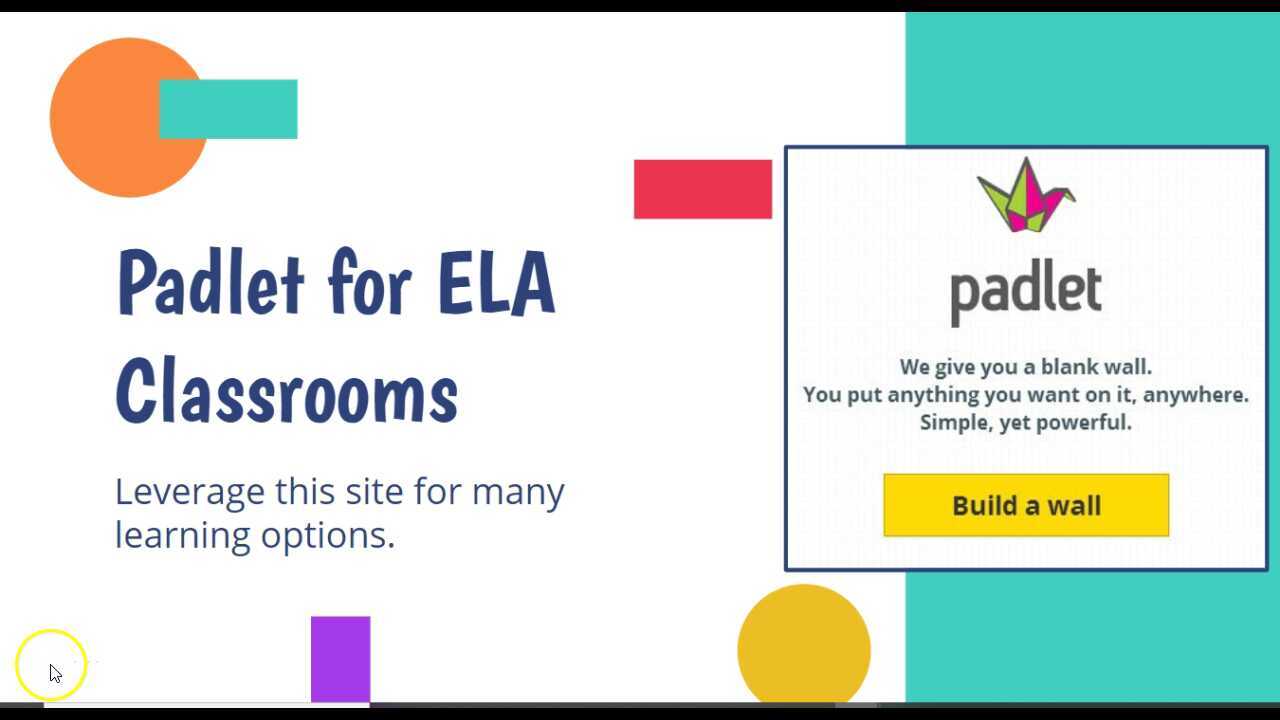 Padlet for ELA Classrooms
