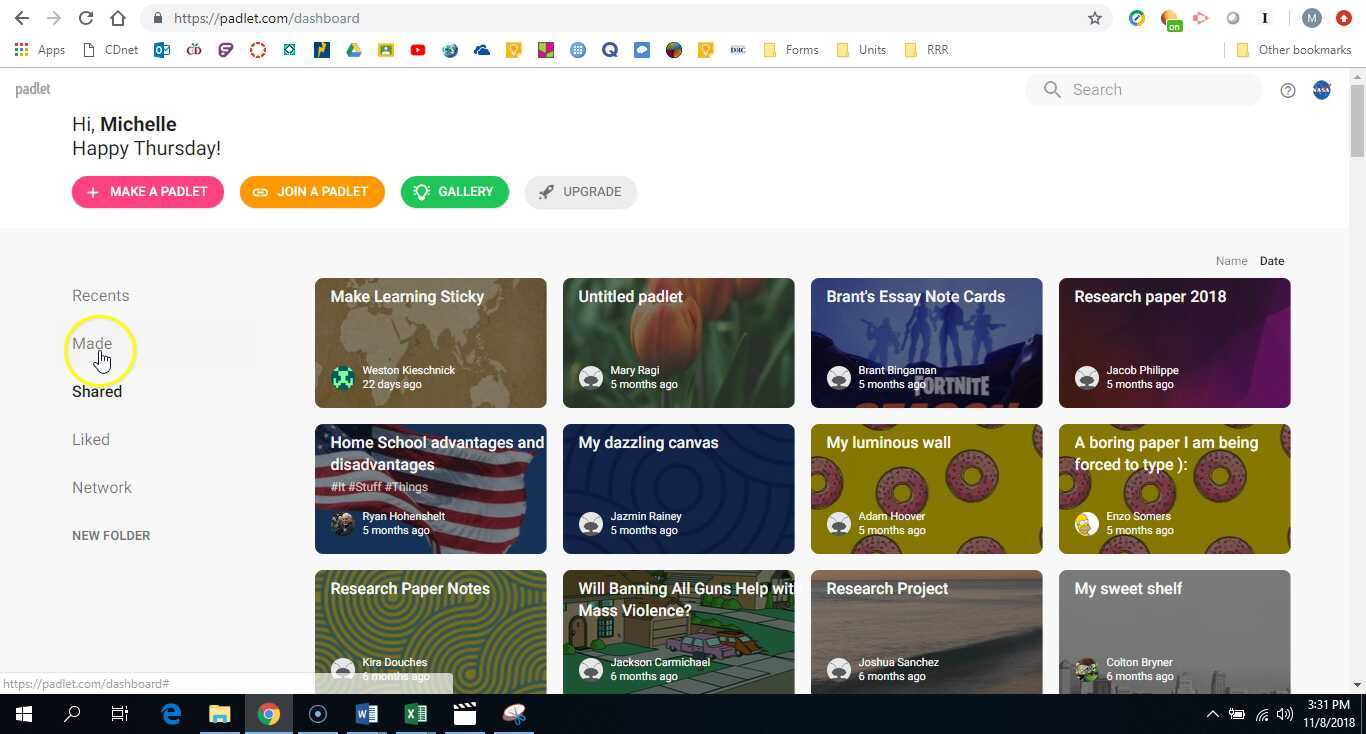 Using Padlet for Your Research Paper