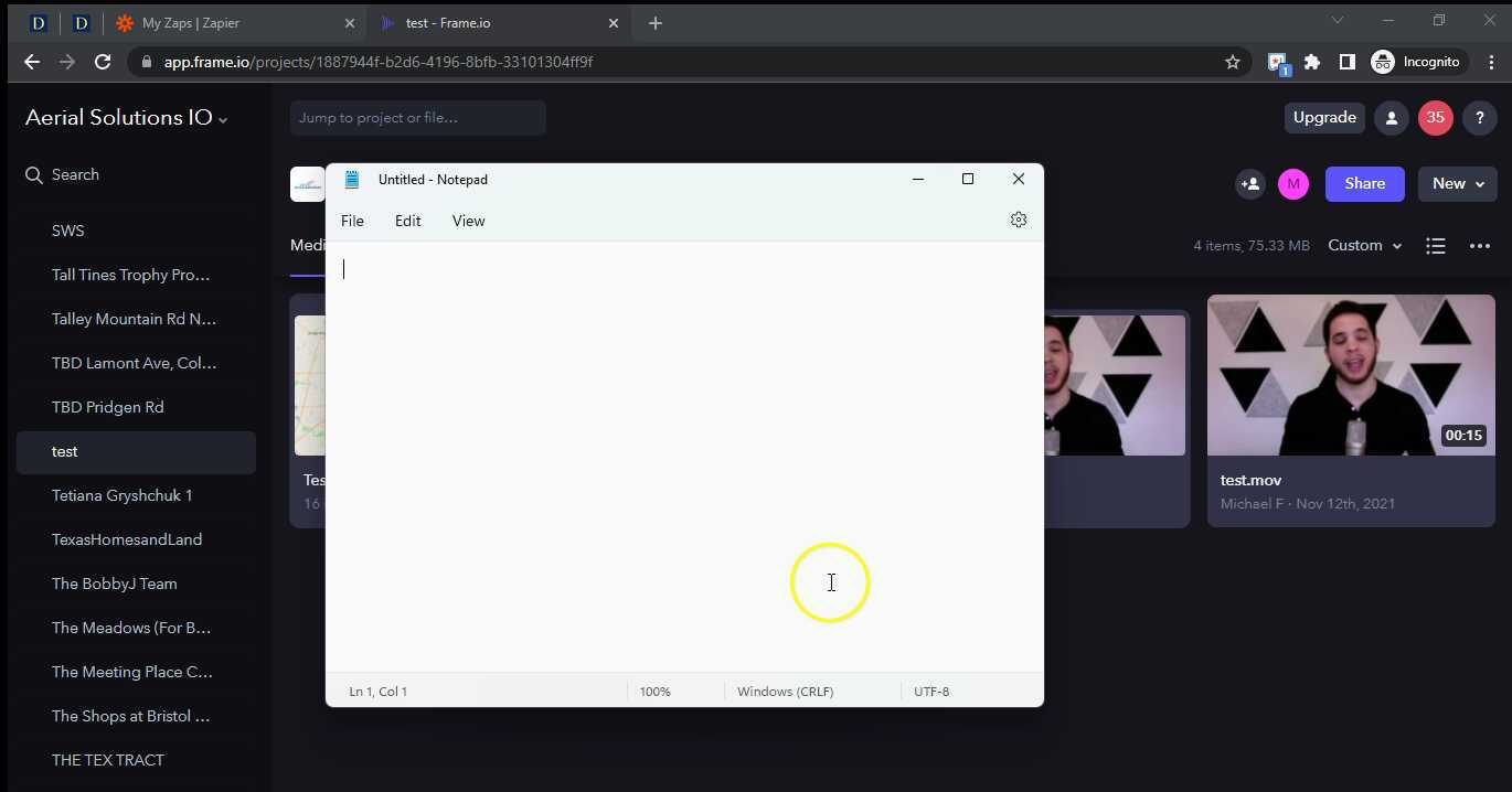 Video for Michael feld