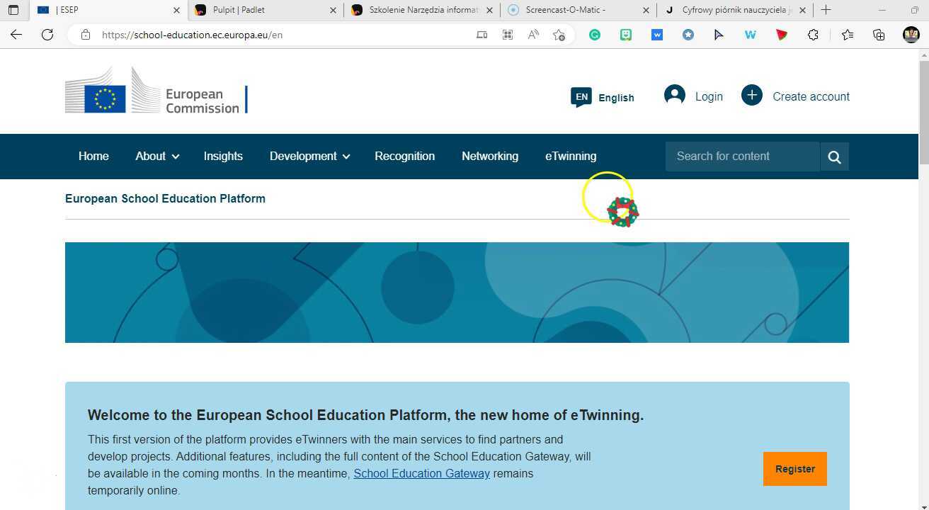 Przejście do Twinspace na platformie ESEP eTwinning