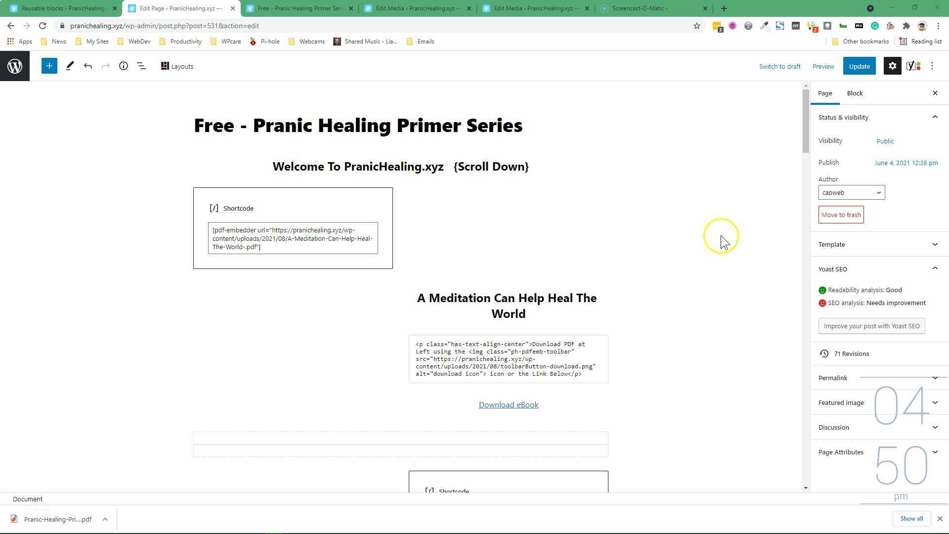 Adding Reusable Blocks and Convert to regular block