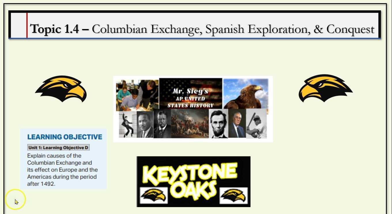 Topic 1.4 Columbian Exchange