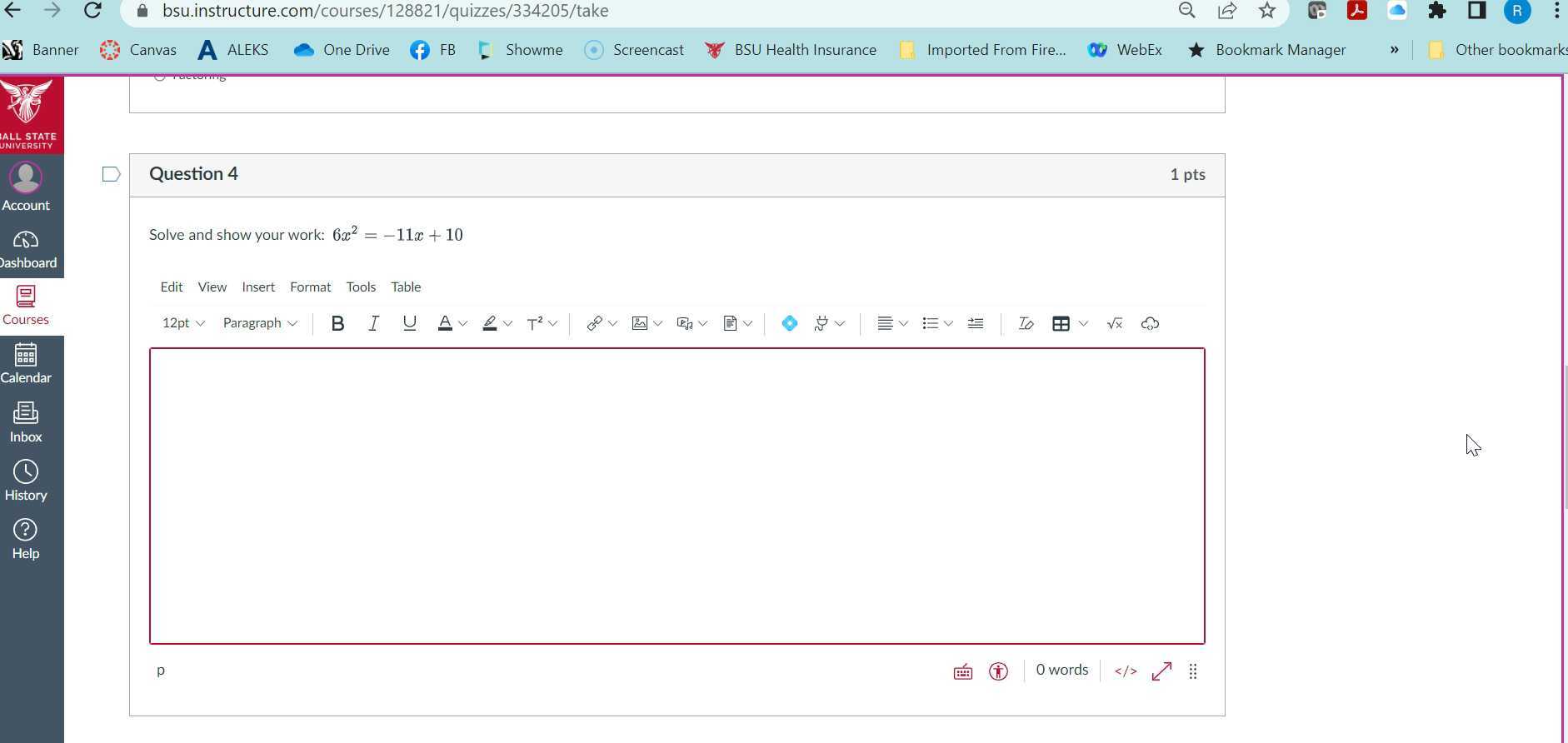 Using the Blue Equation Editor in Canvas
