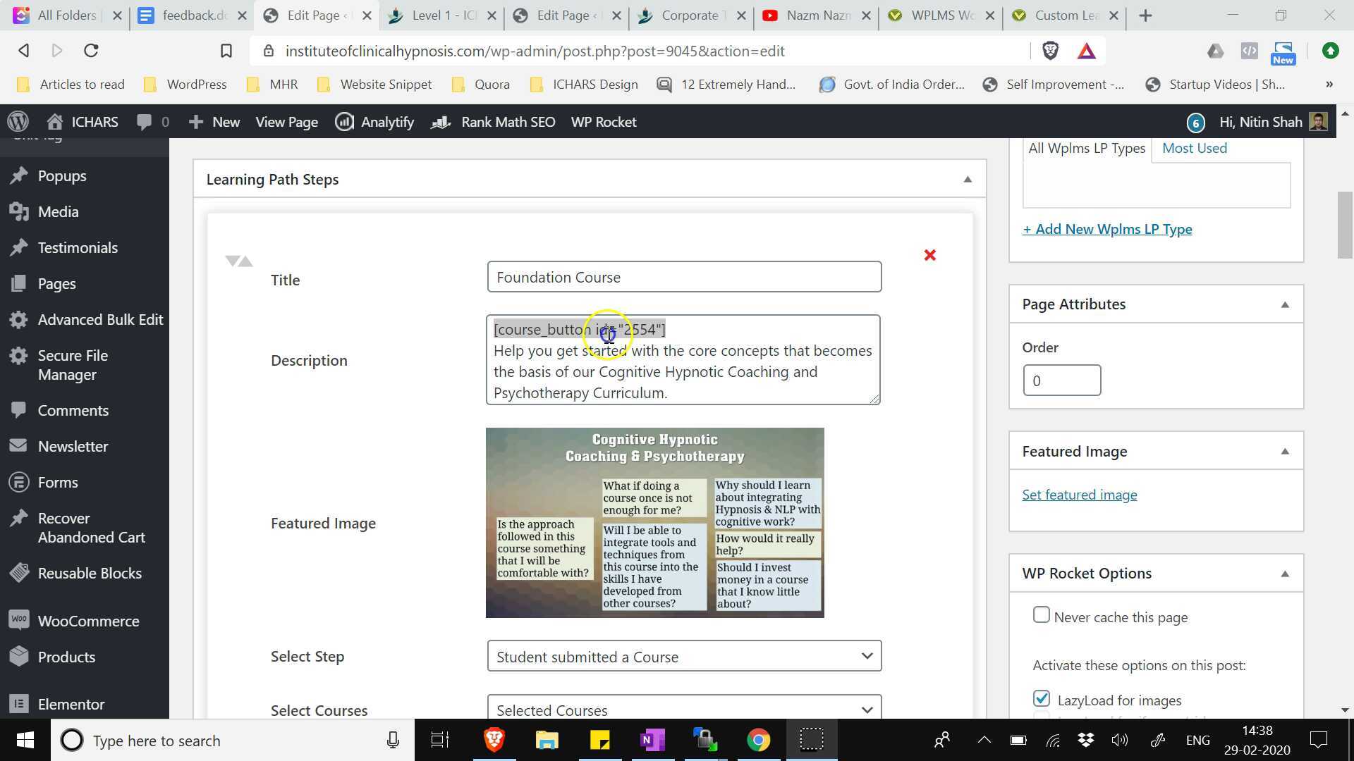 CLP button shortcode