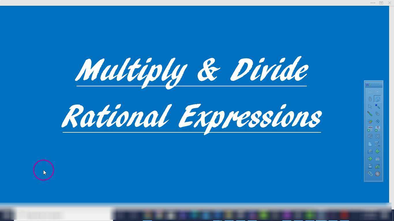 Multiply & Divide Rational Expressions
