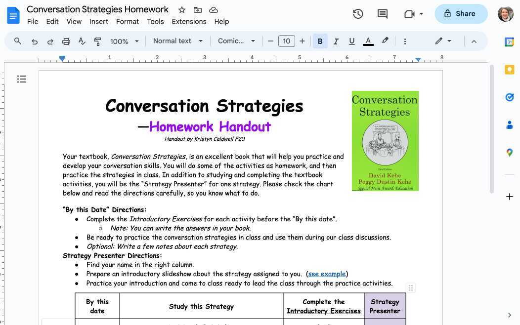 Conversation Strategies Tutorial