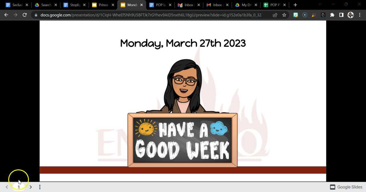 Morning Message 03/27/23