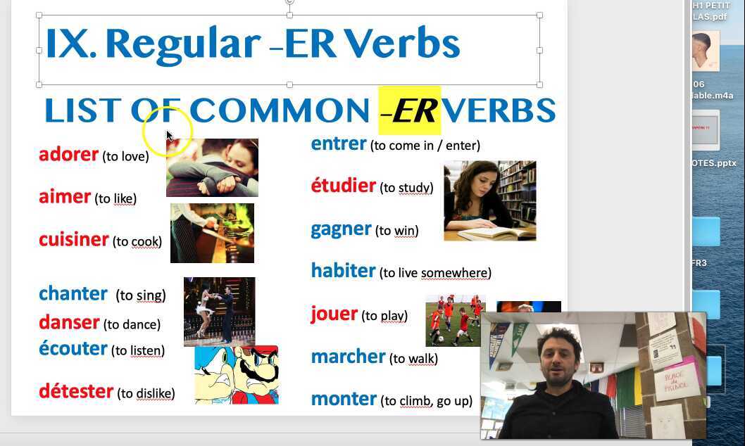 FR1 UNIT 1 REGULAR ER VERBS