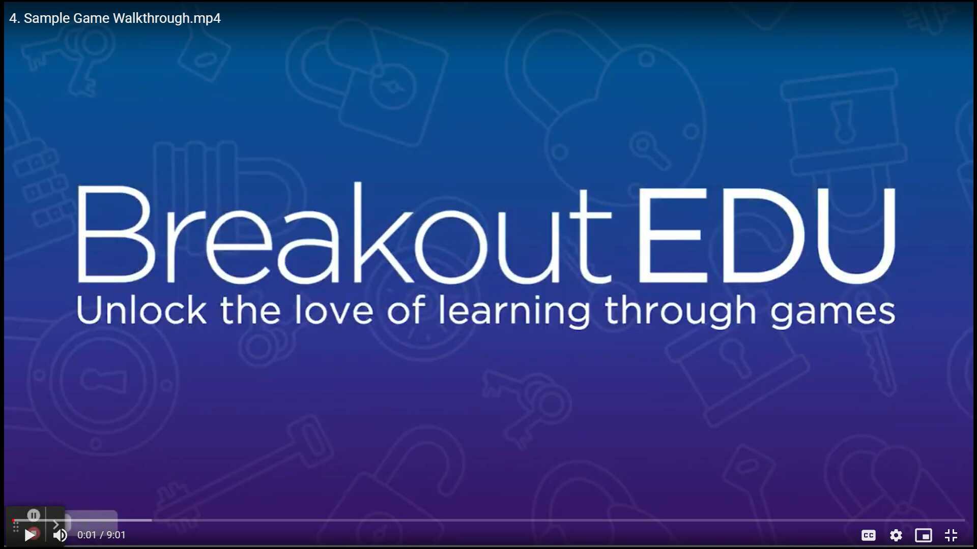 Breakout EDU Sample Game Walkthrough