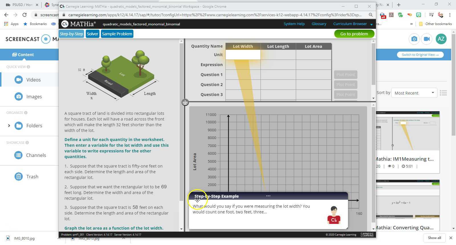 Mathia: Modeling Area as Product of Monomial and Binomial