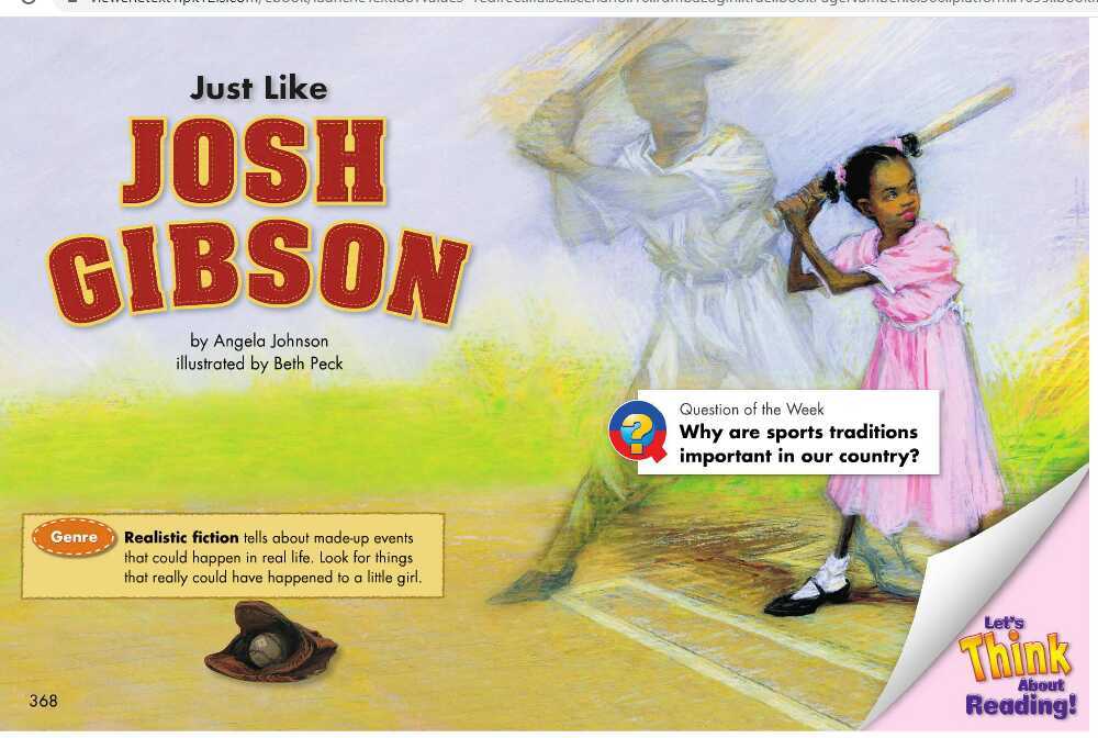 Just like Josh Gibson Read Aloud by Mrs. Piper