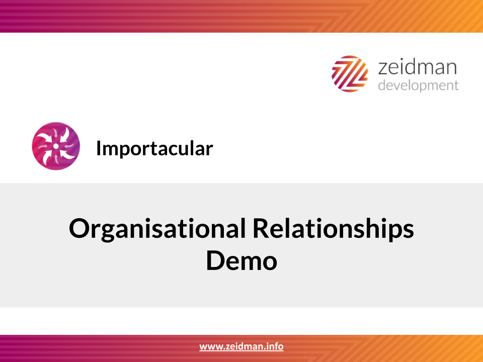 Organization Relationships Demo