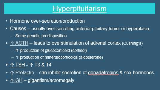 HYPER pituitary, Acromegaly, Hypophysectomy, SIADH