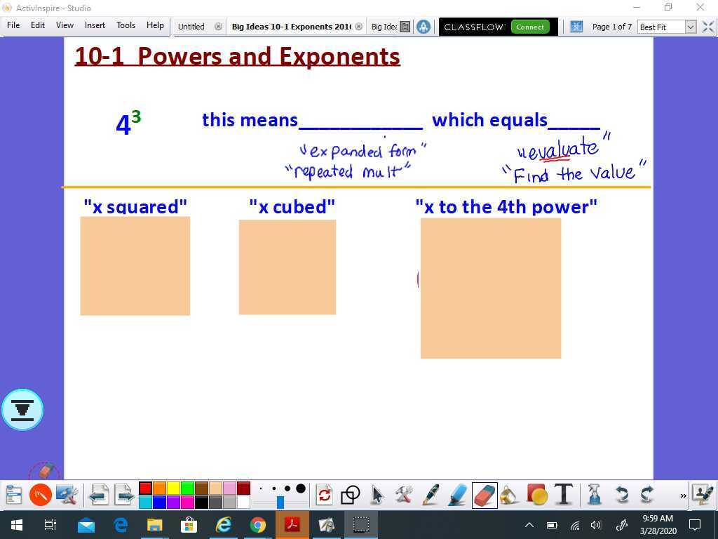 Math 8 10-1 Exponents