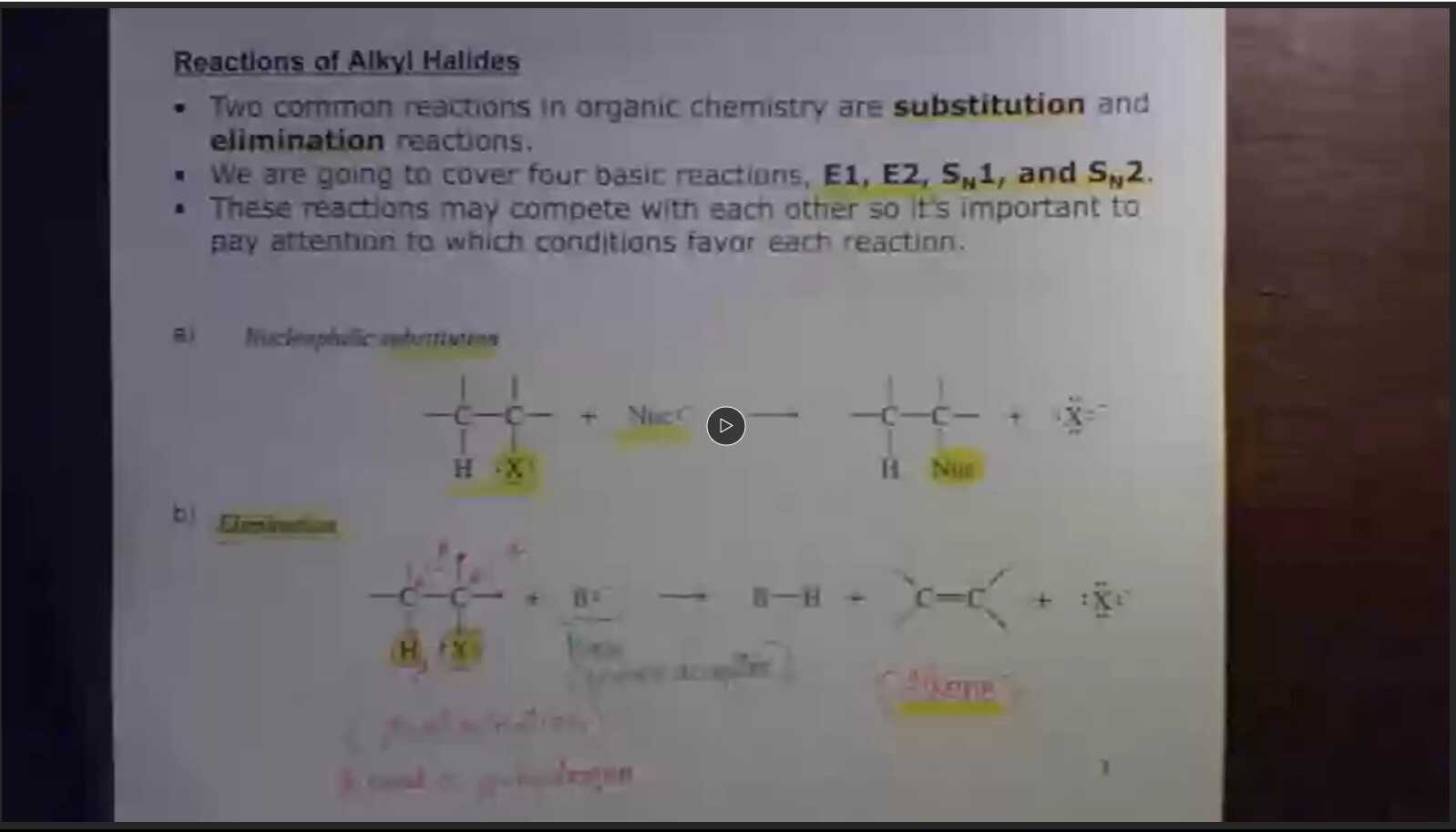 Chap 9 (Part D) - E1 and E2 reactions