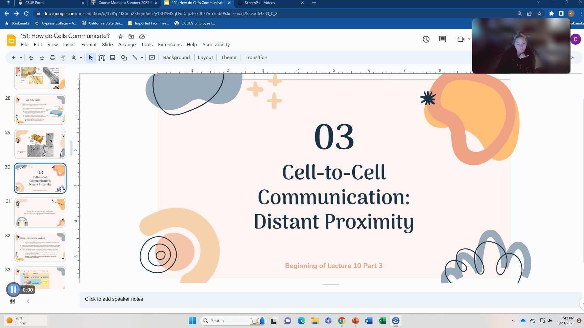 Lecture 10 Part 3: Cell-Cell Communication: Distant Proximity