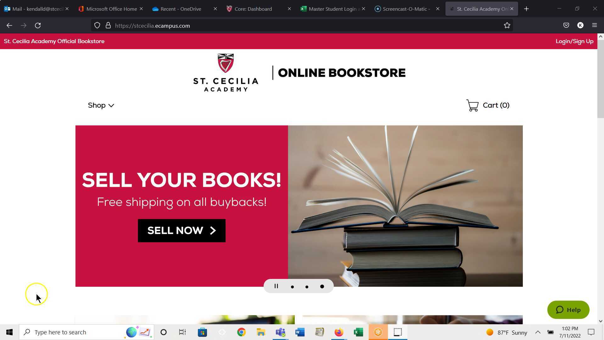 How to Access ECampus (Bookstore)