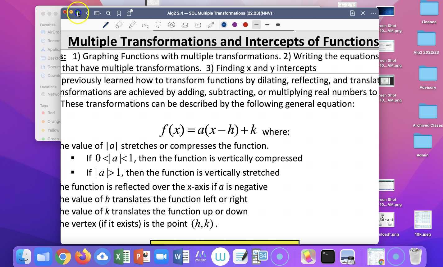 Alg2 2.4 Multiple Transformations