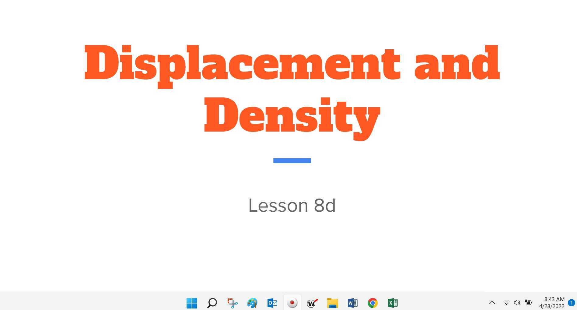8d: Displacement and Density