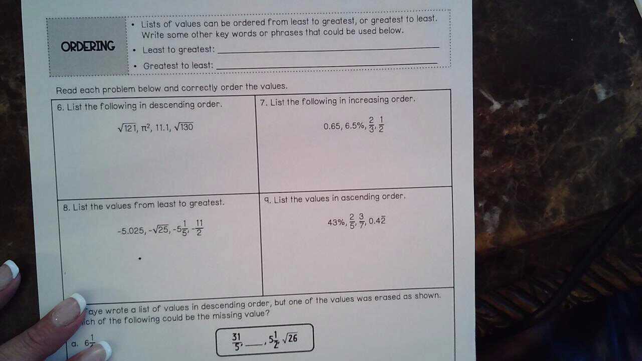 Handout 6: Comparing and Ordering Real Numbers part 2