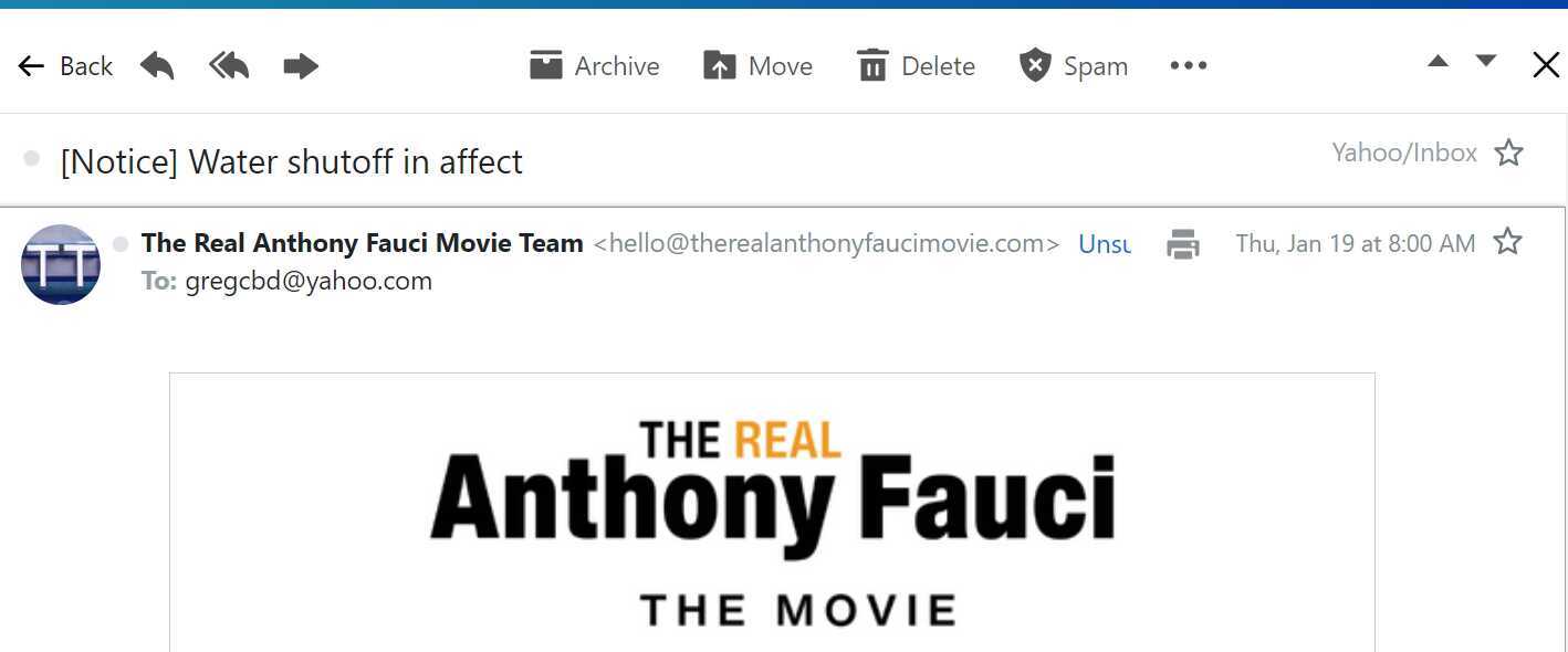 The Real Anthony Fauchi Move by Del Shiltree