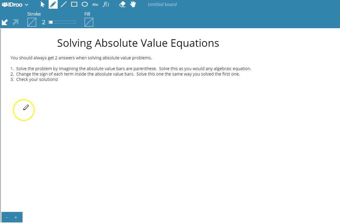 Solving Absolute Value Equations