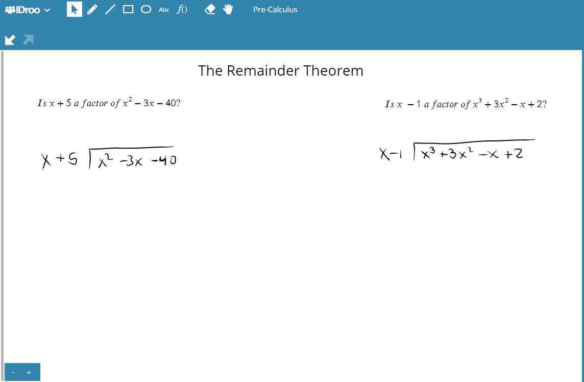 The Remainder Theorem