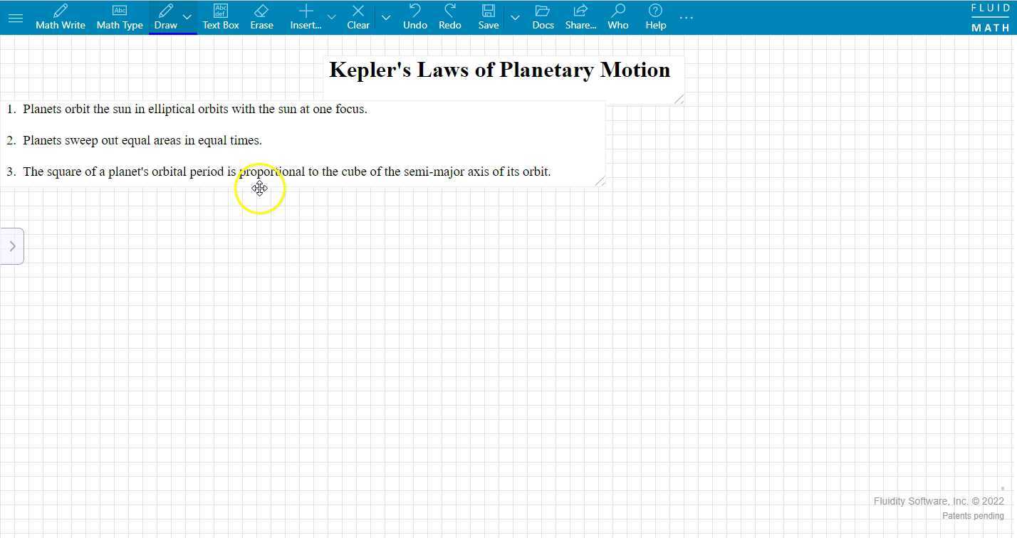 Kepler's Laws of Planetary Motion
